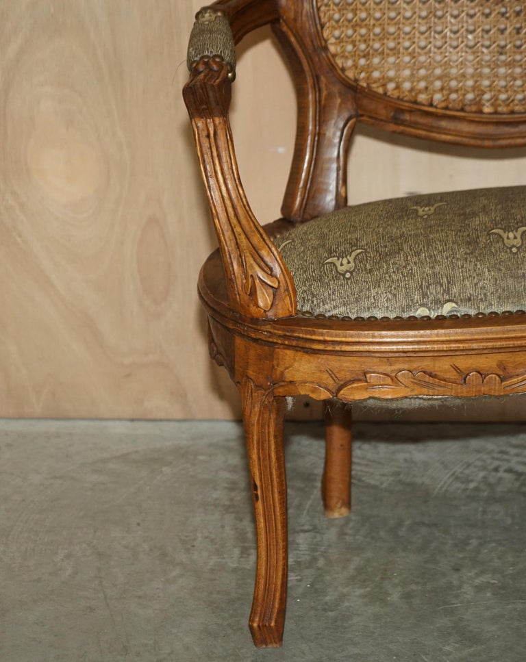 LOVELY ANTIQUE NAPOLEON III CIRCA 1890 BERGERE WiNDOW SEAT BENCH SETTEE ...