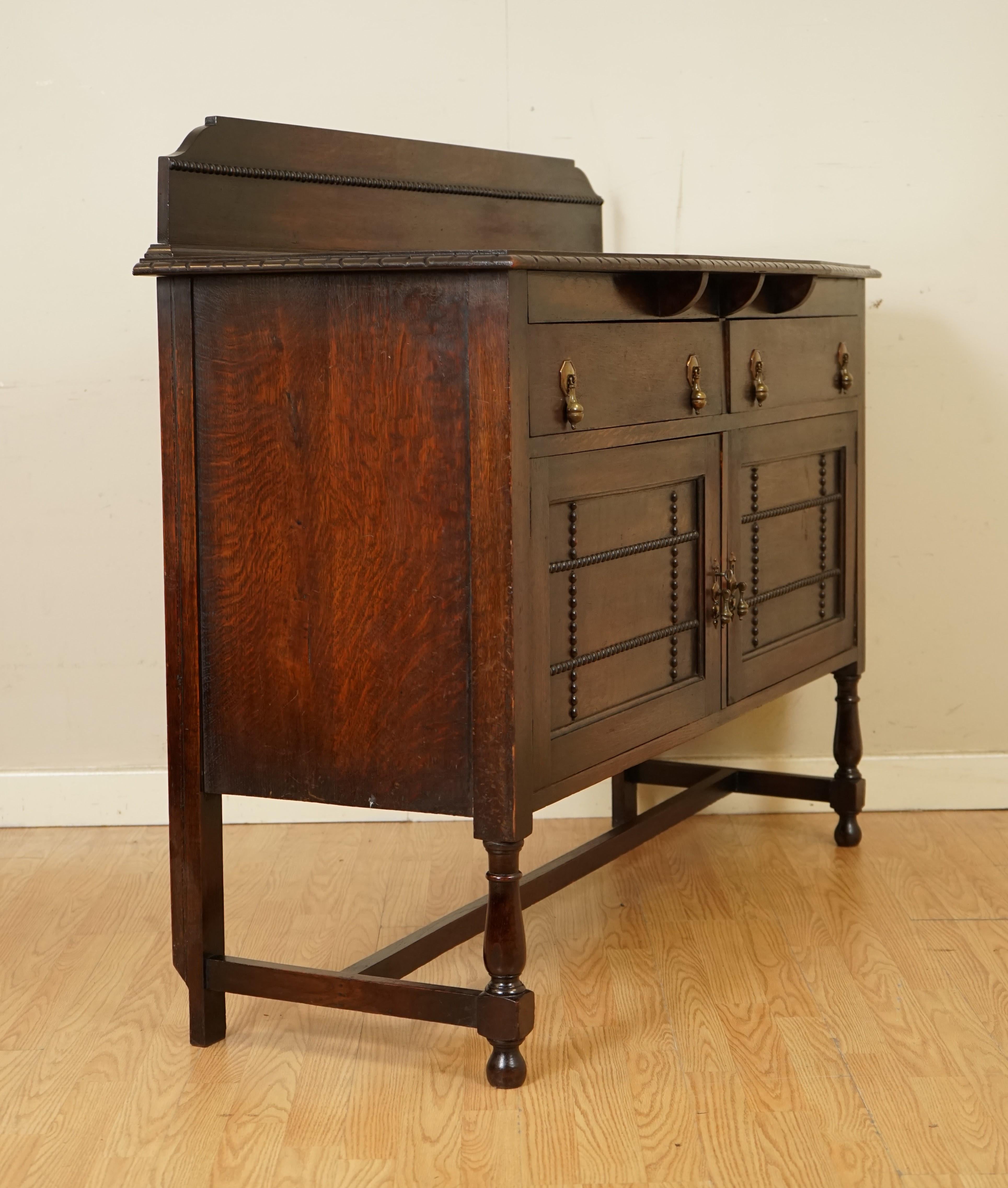 Lovely Antique Oak Victorian Sideboard with Drawers and Doors at 1stDibs