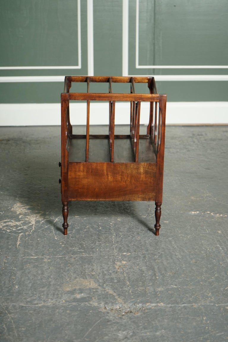 Lovely Antque Mahogany Canterbury Books Magazine Newspaper Rack For ...
