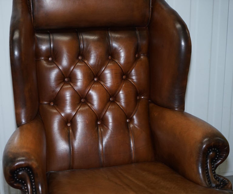 Lovely Chesterfield Presidents High Back Brown Leather Directors ...