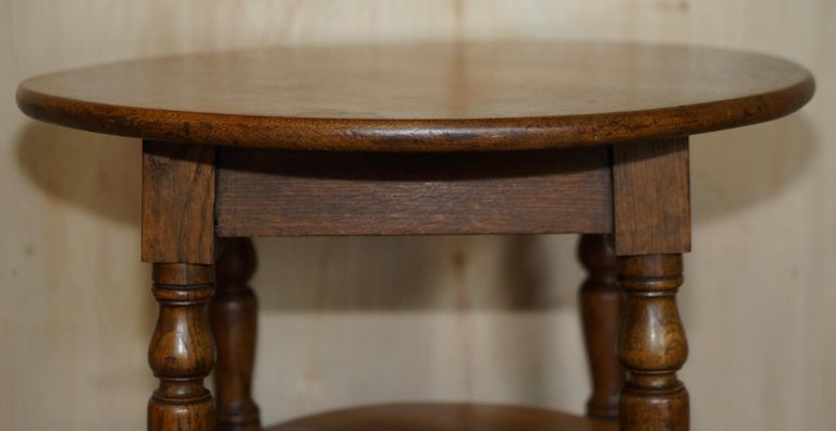 Lovely circa 1900 English Oak Side Table with Turned Legs and a Nice ...