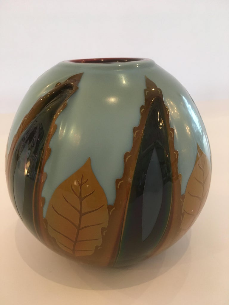 Lovely Collectible Set of 5 Polish Art Glass Vessels by Ryszard Ramski ...