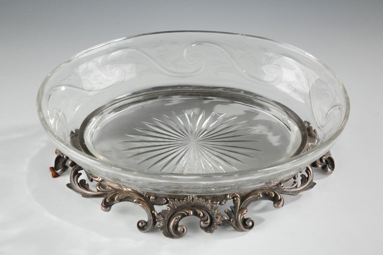 Lovely Crystal and Silvered Bronze Jardinière by Cardeilhac, France ...