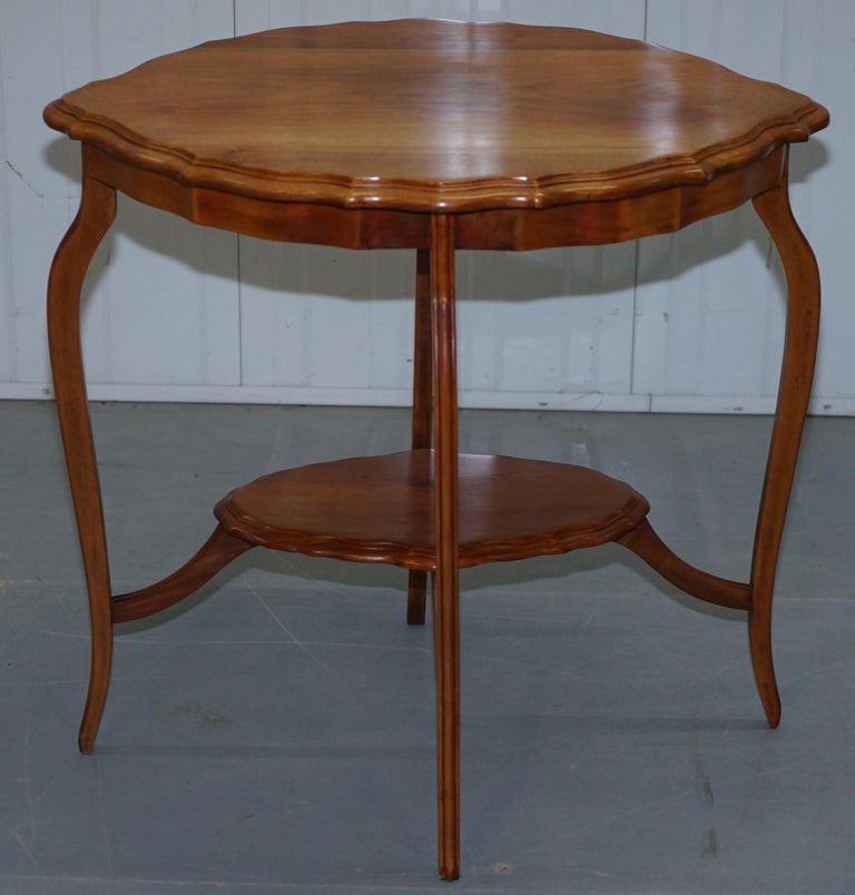 Lovely Decorative Satinwood Occasional Centre Table Scalloped Edge ...