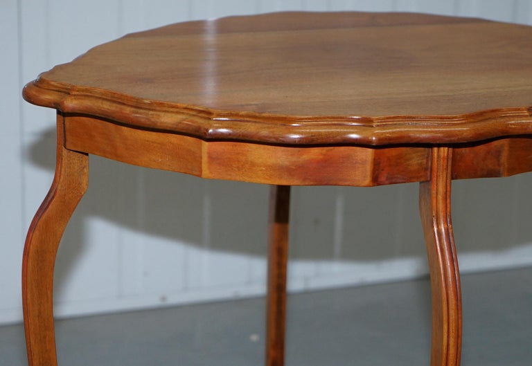 Lovely Decorative Satinwood Occasional Centre Table Scalloped Edge ...