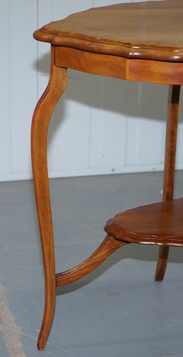 Lovely Decorative Satinwood Occasional Centre Table Scalloped Edge ...