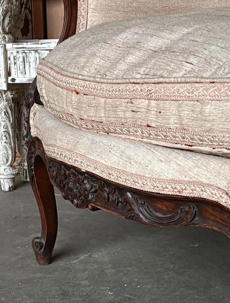 Lovely French Wing Back Arm Chair For Sale at 1stDibs