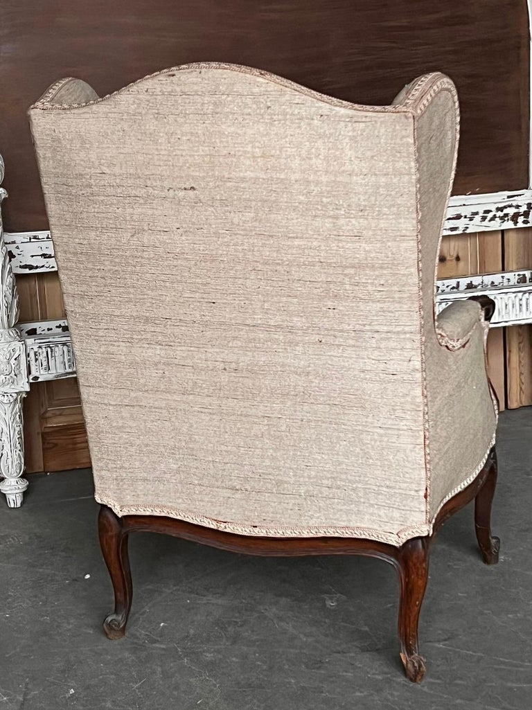 Lovely French Wing Back Arm Chair For Sale at 1stDibs