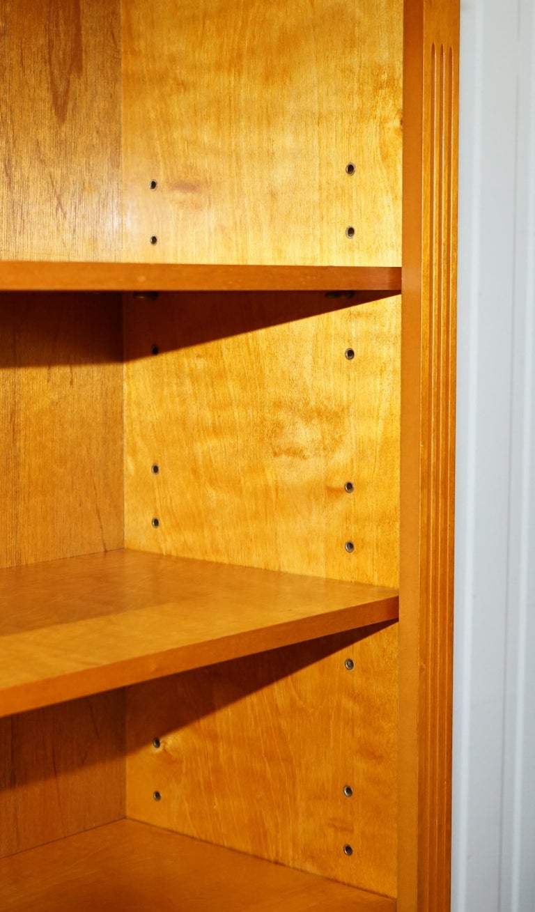 Lovely Golden Solid Walnut Library Bookcase with Adjustable Shelves at ...