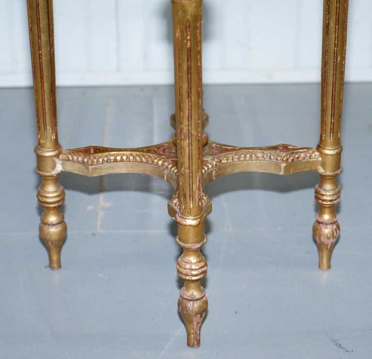 Lovely Green Marble Topped Giltwood French Rococo Stand Plants Busts ...