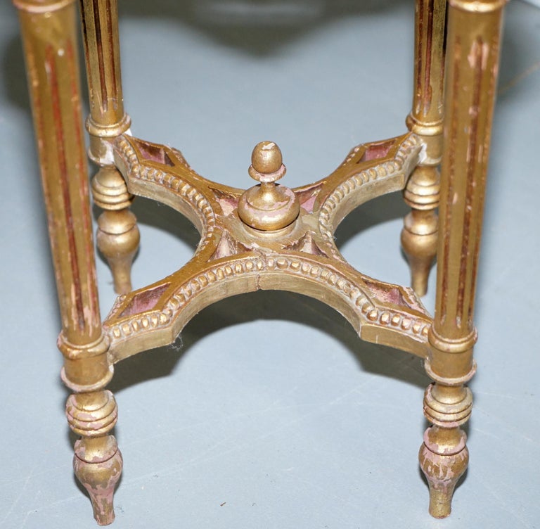 Lovely Green Marble Topped Giltwood French Rococo Stand Plants Busts ...
