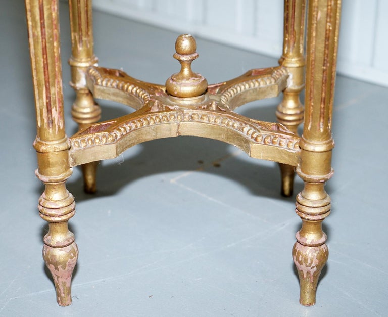 Lovely Green Marble Topped Giltwood French Rococo Stand Plants Busts ...
