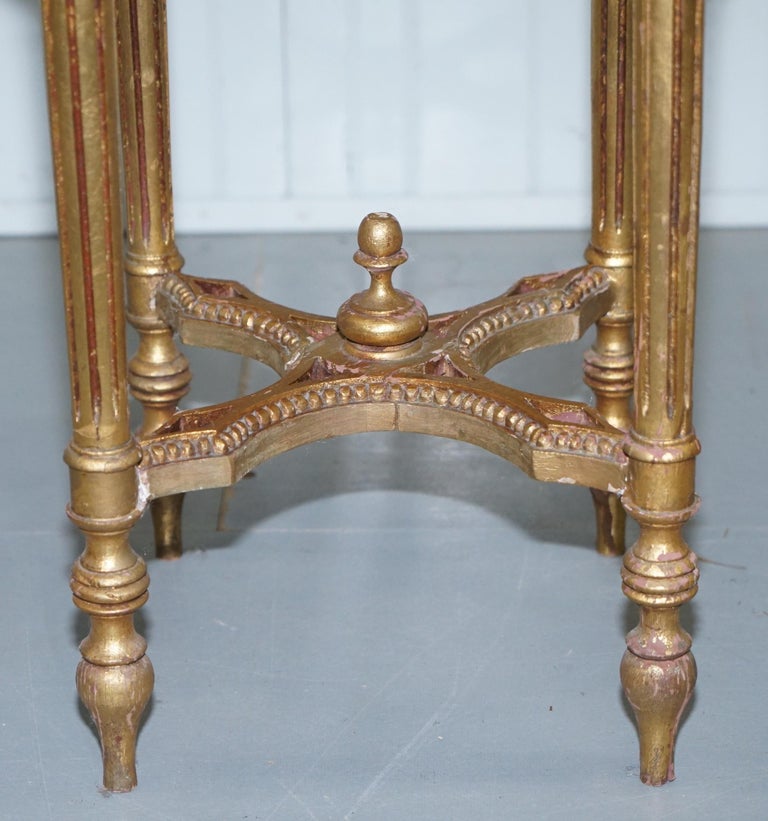 Lovely Green Marble Topped Giltwood French Rococo Stand Plants Busts ...