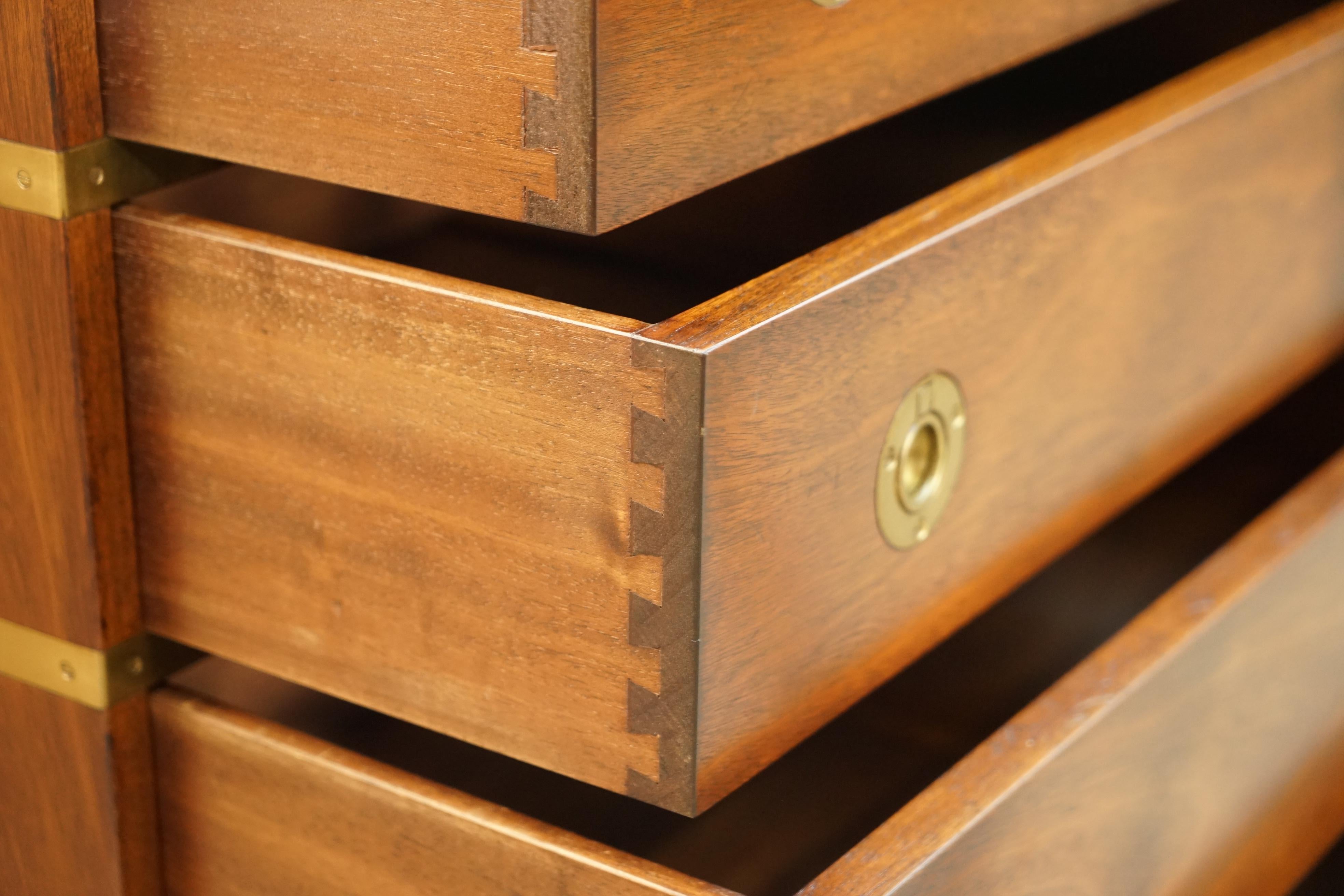Lovely Harrods Kennedy Military Campaign Full Sized Chest of Drawers ...