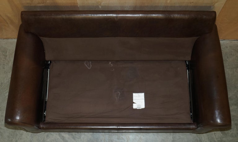 Lovely Heritage Brown Leather Laura Ashley Mortimer Sofabed in Very ...