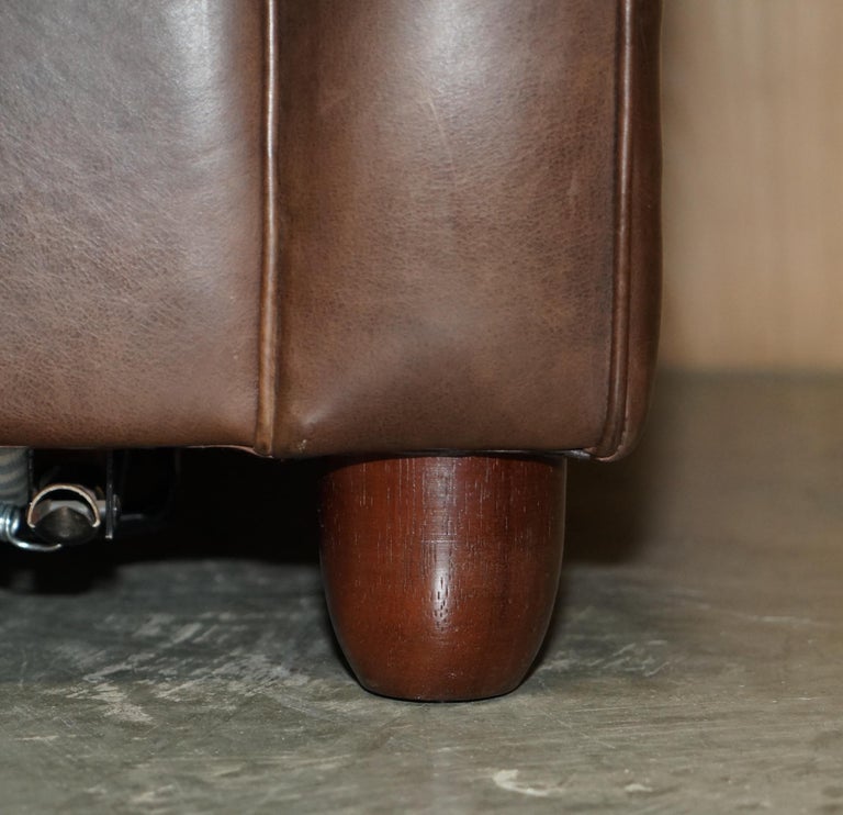 Lovely Heritage Brown Leather Laura Ashley Mortimer Sofabed in Very ...