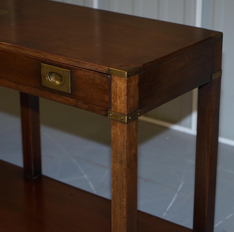 Lovely Kennedy Harrods Military Campaign Style Mahogany Console Table ...