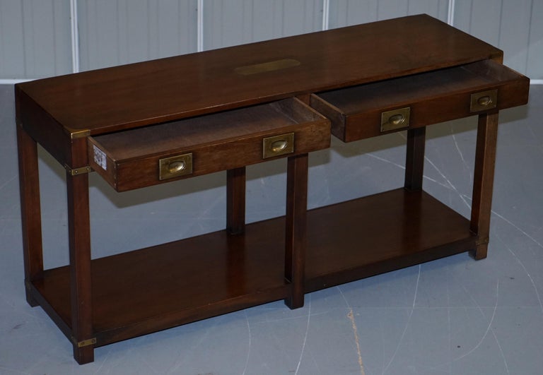 Lovely Kennedy Harrods Military Campaign Style Mahogany Console Table ...