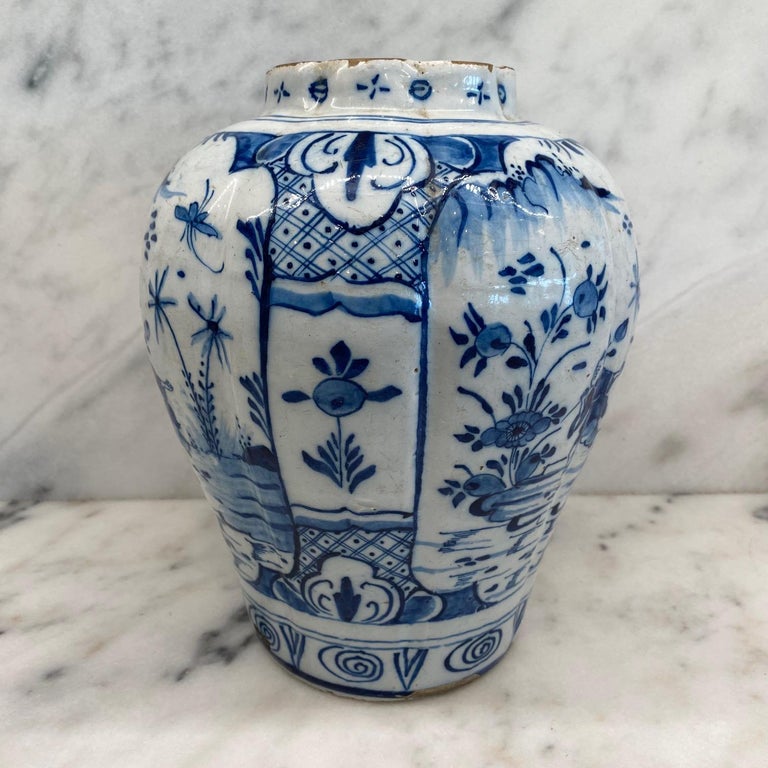 Lovely Large Dutch Blue and White 18th Century Delft Vase For Sale at ...