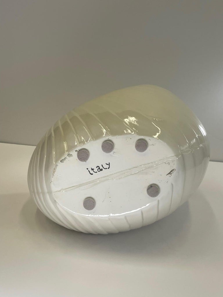 Lovely Large Italian Blanc de Chine Pottery Shell Shaped Vase For Sale ...