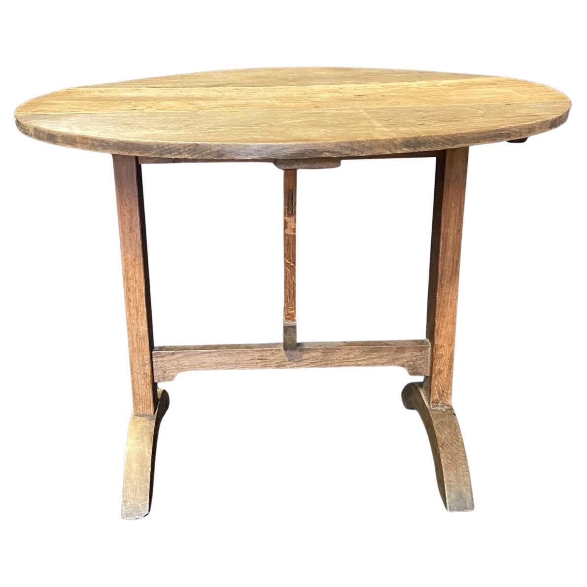 Lovely Light Oak French Tilt-Top 'Table De Vendange' or Wine Tasting ...