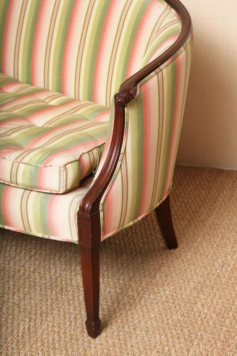 Lovely Mahogany Hepplewhite Style Sofa with Show-Wood Frame and ...