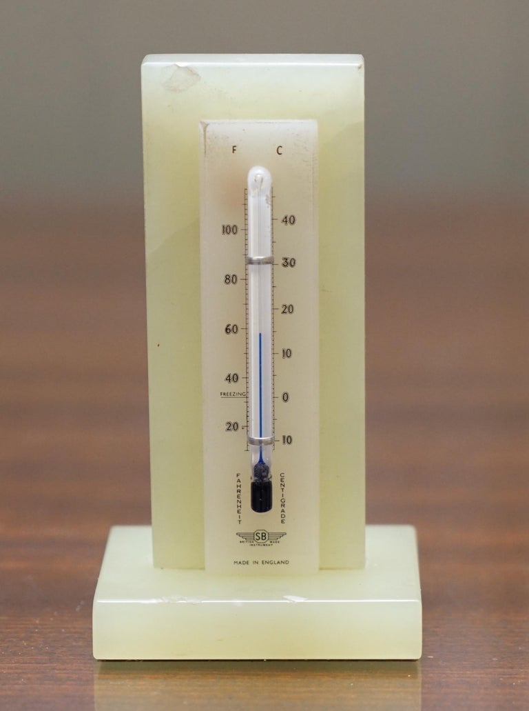 Lovely Mid-Century Modern SB Onyx Barometer Shortland Brown Made in ...