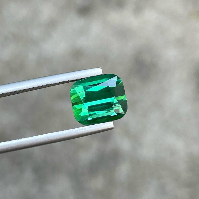 Lovely Natural Bluish Green Tourmaline Gemstone 3.60 Carats Afghani ...