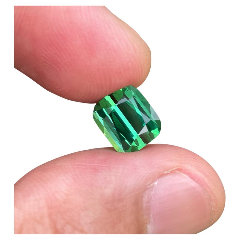 Lovely Natural Bluish Green Tourmaline Gemstone 3.60 Carats Afghani ...