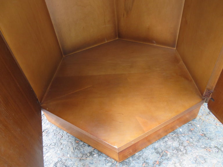 Lovely Pair Andre Bus Lane Acclaim Drum End Side Table, Mid-Century ...
