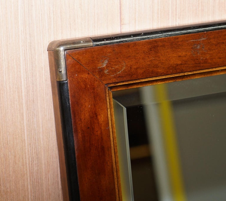 Lovely Pair of Tall Vintage Military Campaign Style Wall Mirrors ...