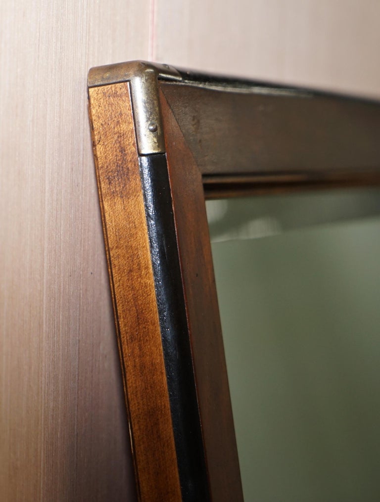 Lovely Pair of Tall Vintage Military Campaign Style Wall Mirrors ...