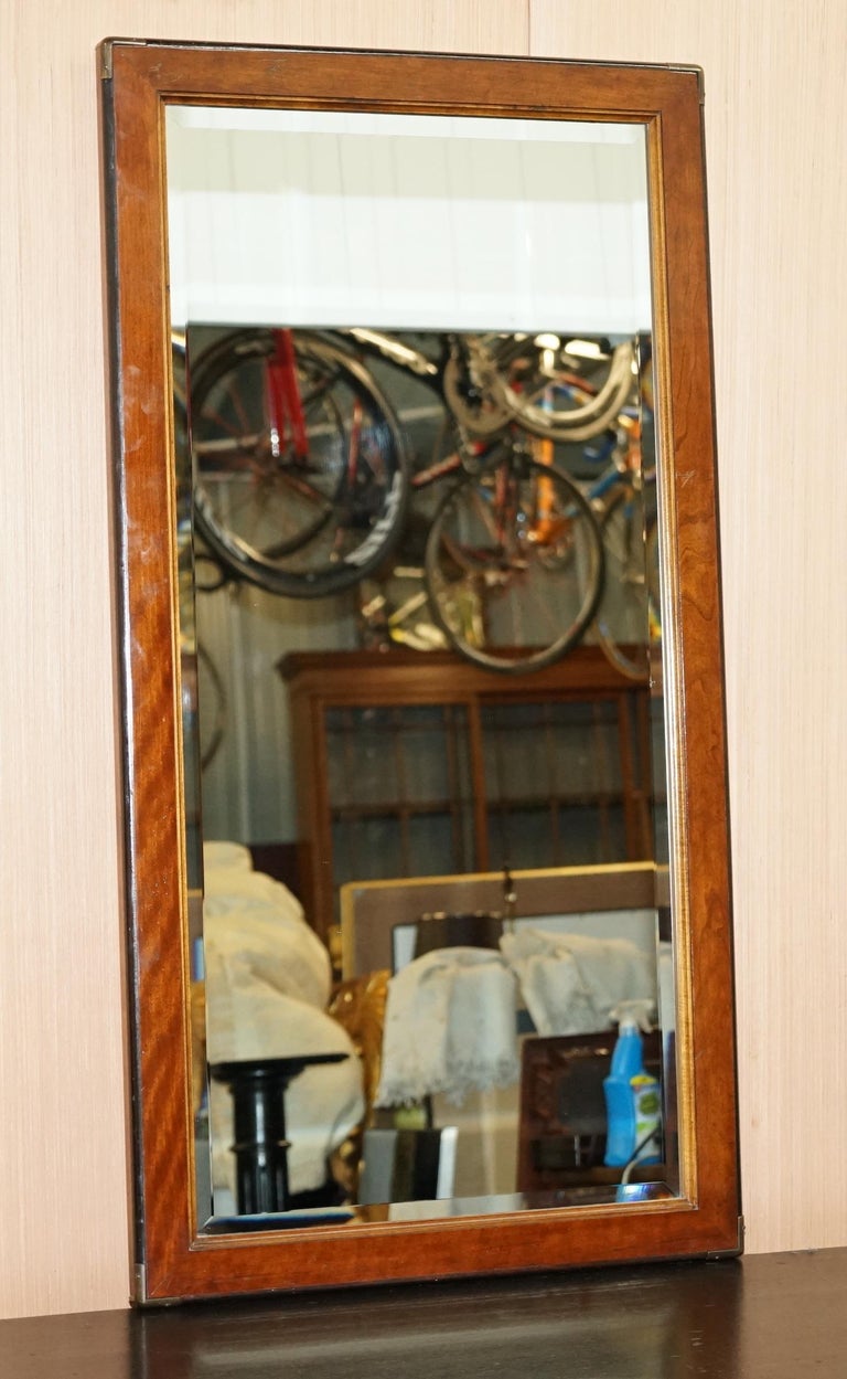 Lovely Pair of Tall Vintage Military Campaign Style Wall Mirrors ...