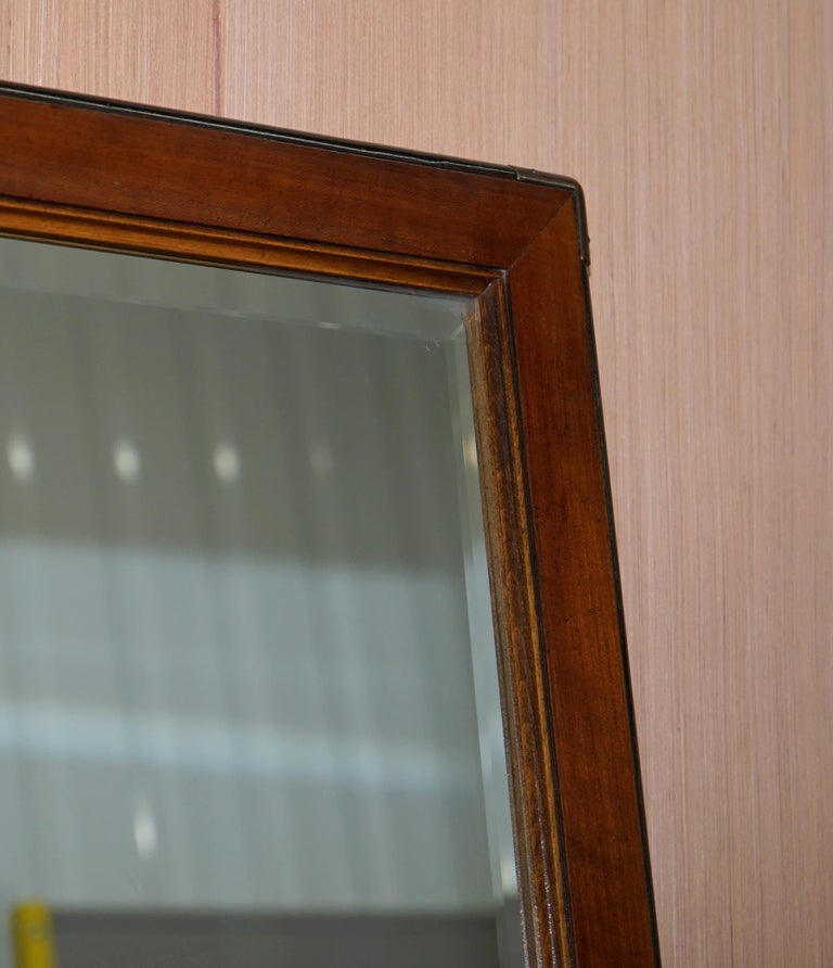 Lovely Pair of Tall Vintage Military Campaign Style Wall Mirrors ...