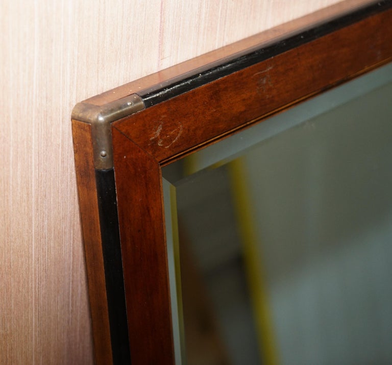 Lovely Pair of Tall Vintage Military Campaign Style Wall Mirrors ...