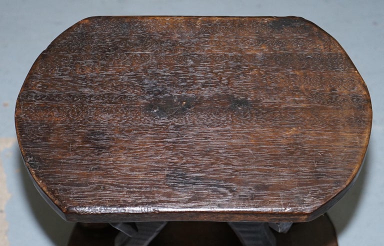 Lovely Pair of Vintage Hand Carved Solid Wood Safari Tables Depicting ...