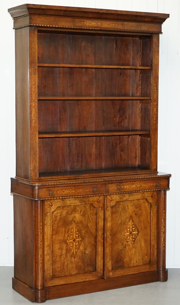 Lovely Pugin Victorian Redwood Library Bookcase Cabinet Exquisite ...