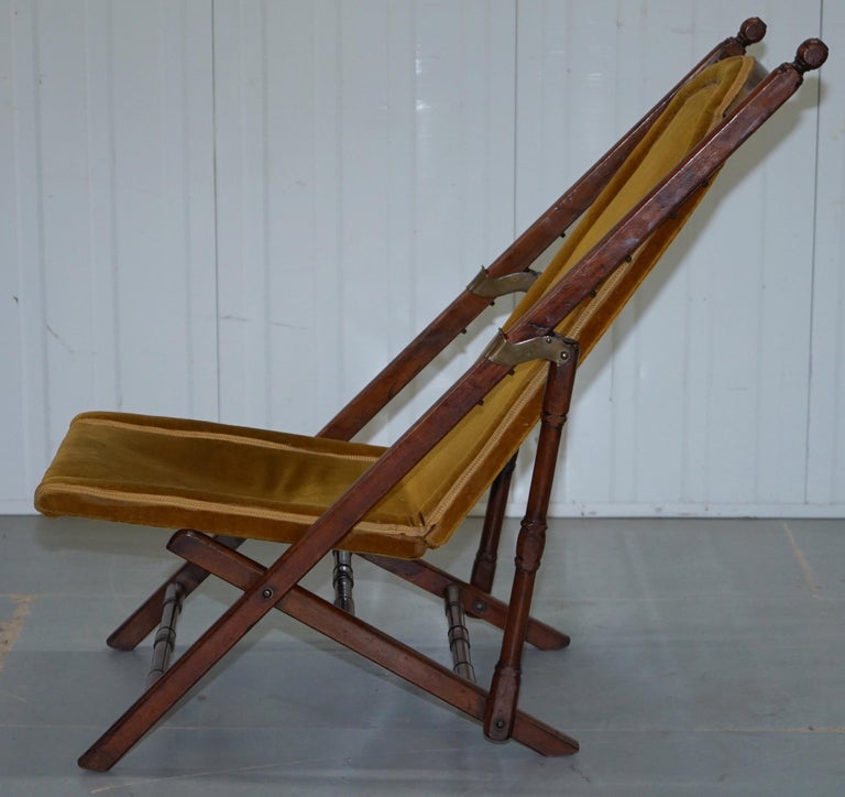 Lovely Rare Victorian 1890 Military Campaign Folding Armchair Very ...
