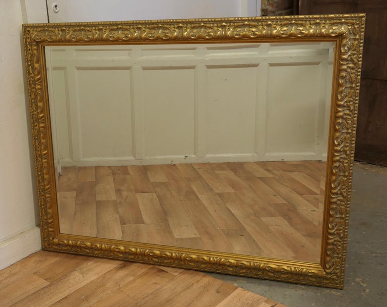 Lovely Rectangular Gilt Rococo Wall Mirror For Sale at 1stDibs