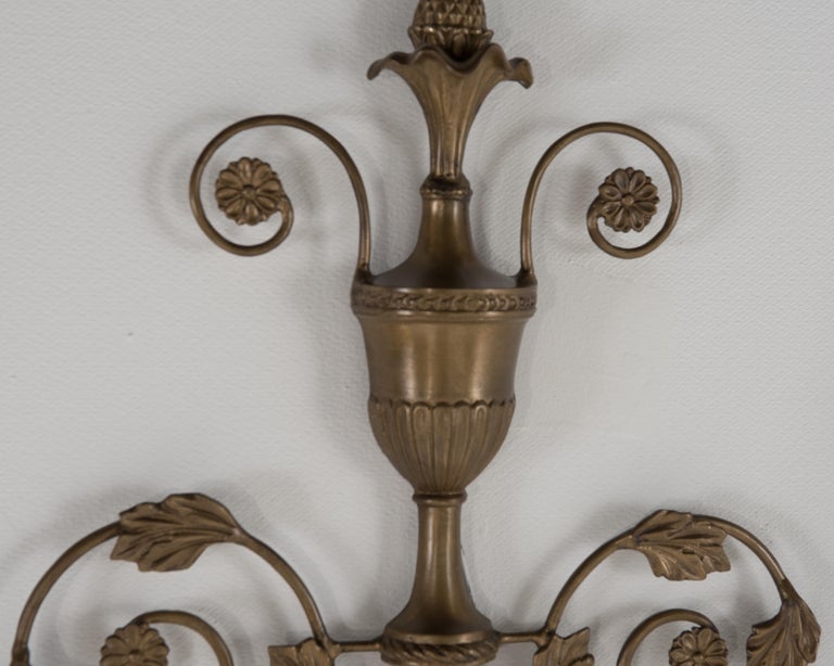 Lovely Regency Style Bronze Mirror with Griffins and Candle Sconces For ...