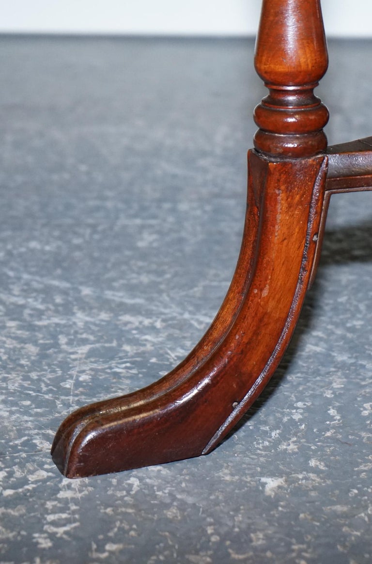 Lovely Restored Hardwood Hexagon Side Table with Curved Spade Feet For ...