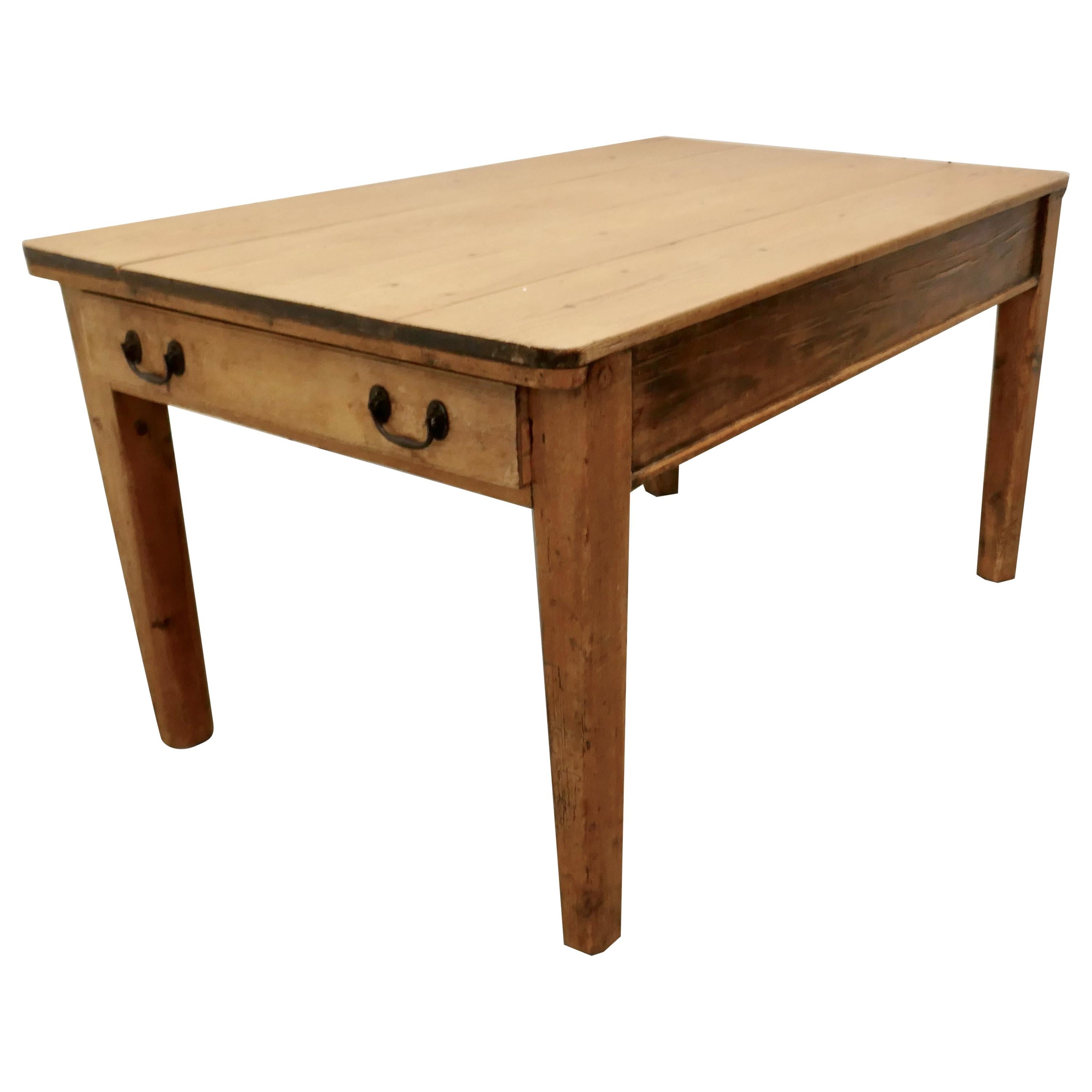Antique English Pine Farmhouse Kitchen Table at 1stDibs