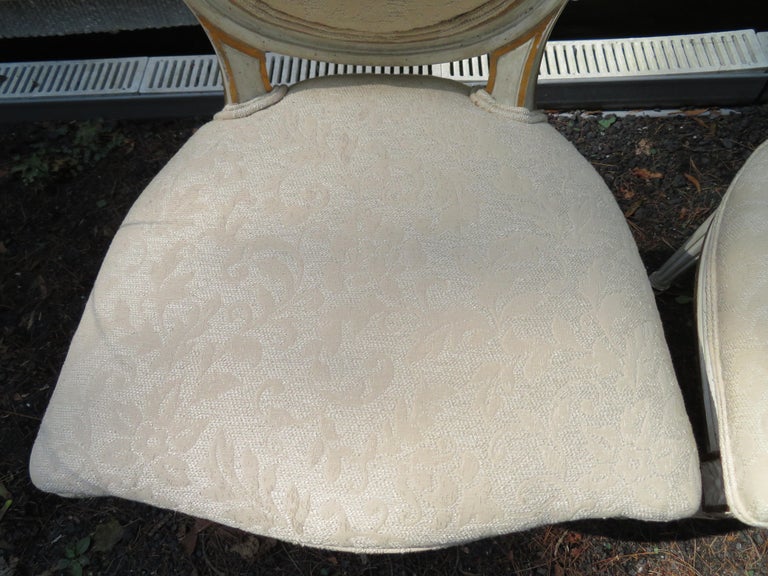 Lovely Set 8 Dorothy Draper style Fluted Leg Dining Chairs Hollywood ...