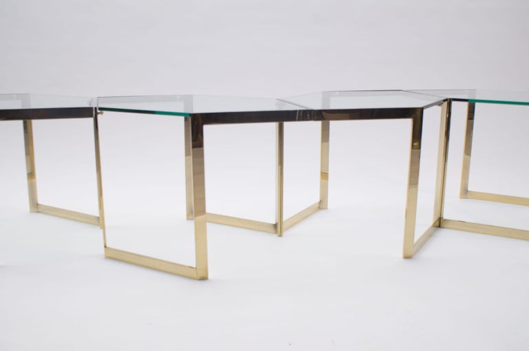 Lovely Set of 4 Brass Modular Side Tables, France, 1960s For Sale at ...