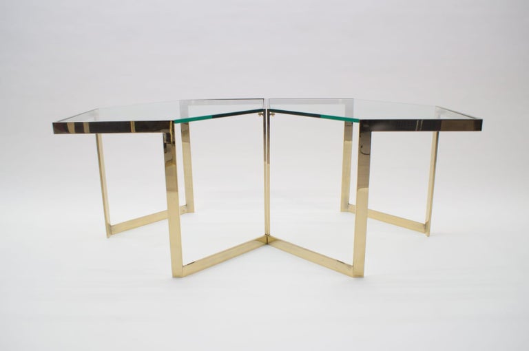 Lovely Set of 4 Brass Modular Side Tables, France, 1960s For Sale at ...