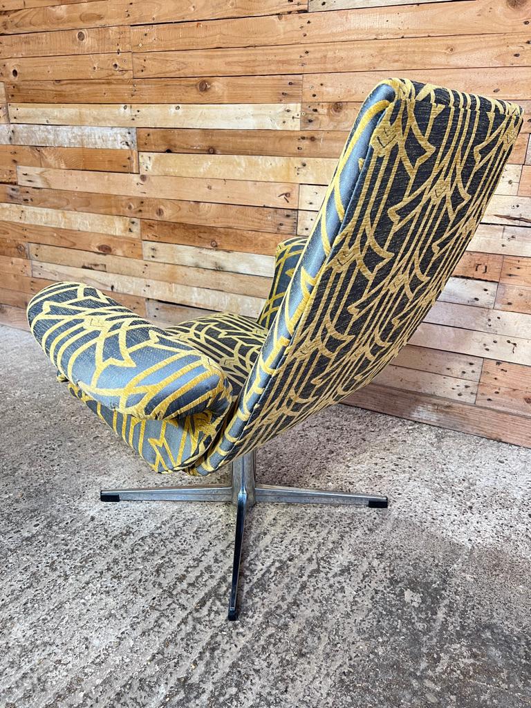 Lovely Shaped Dutch Retro 1950's Swan Arm Chair Unusual Shape Newly ...