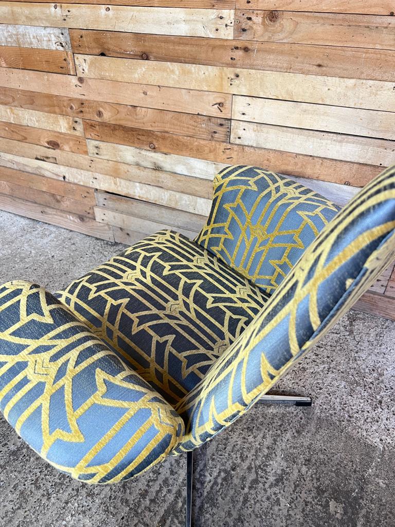 Lovely Shaped Dutch Retro 1950's Swan Arm Chair Unusual Shape Newly ...