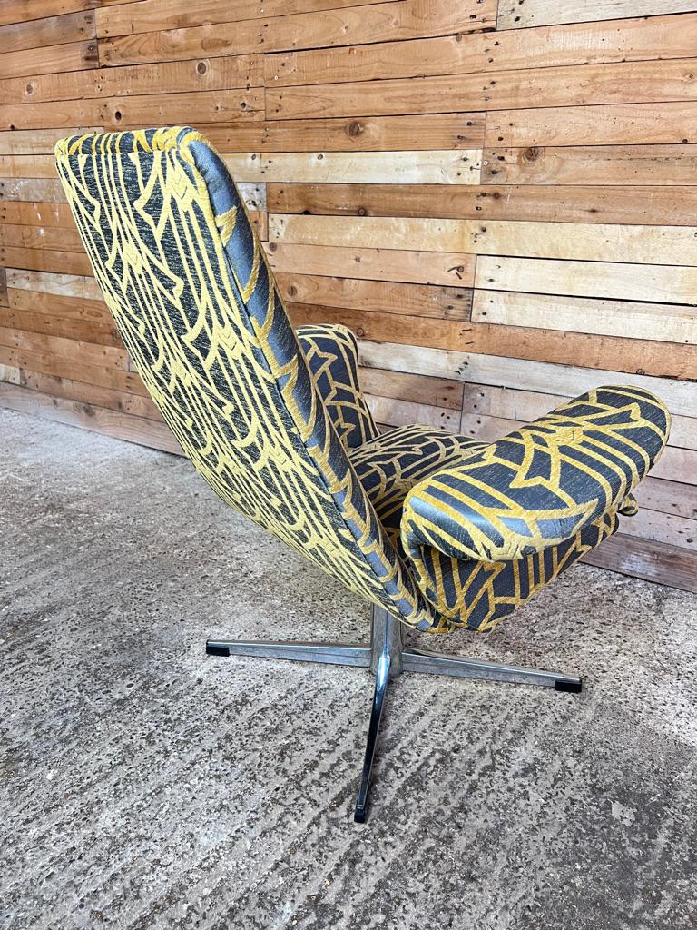 Lovely Shaped Dutch Retro 1950's Swan Arm Chair Unusual Shape Newly ...