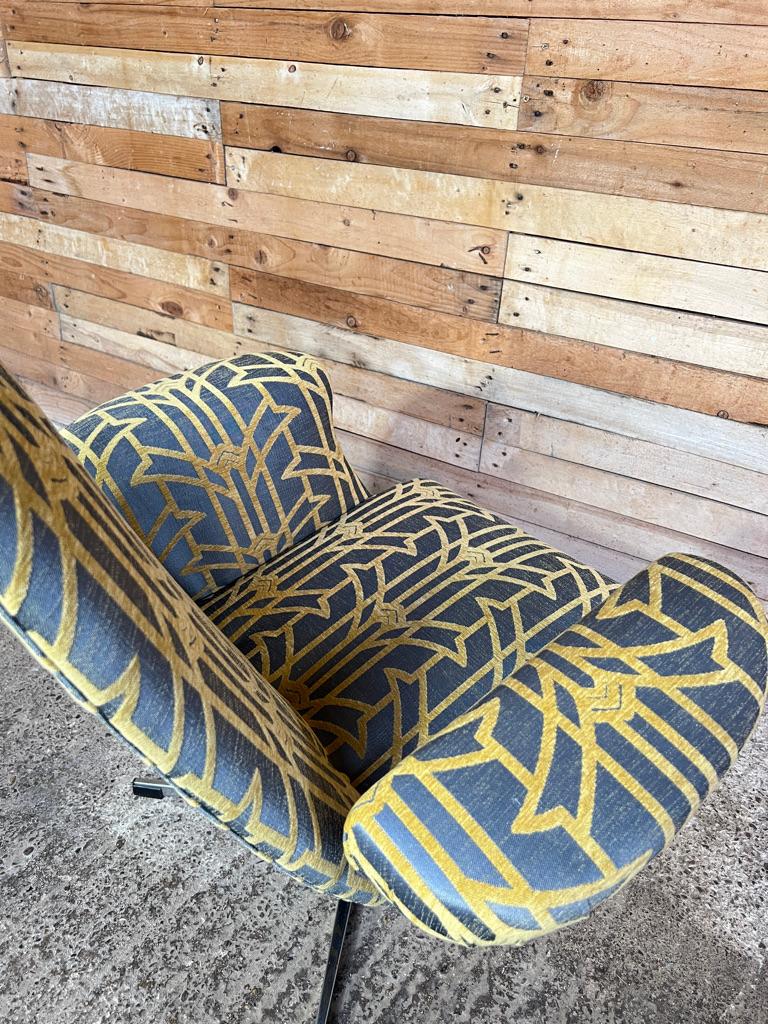 Lovely Shaped Dutch Retro 1950's Swan Arm Chair Unusual Shape Newly ...