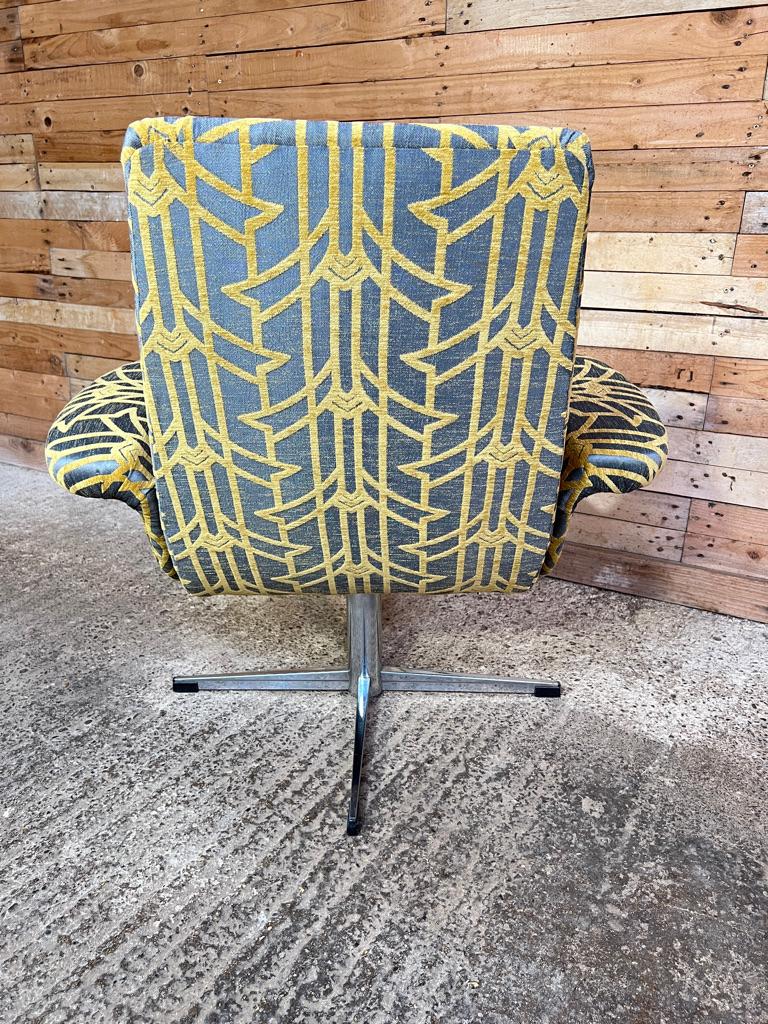 Lovely Shaped Dutch Retro 1950's Swan Arm Chair Unusual Shape Newly ...